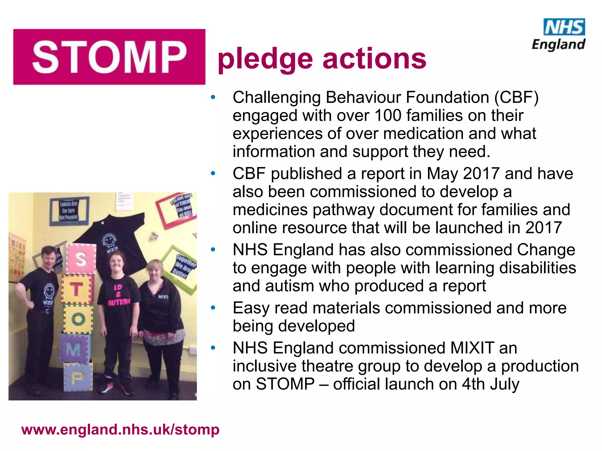 Stomp - one year on presentation july 2017 | PPTX