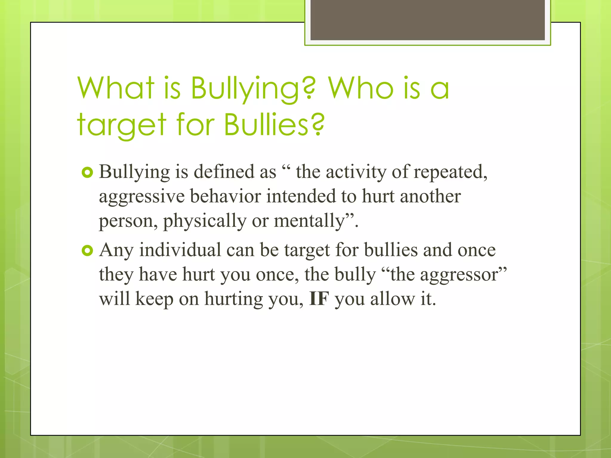 Stomp out bullying ! | PPTX