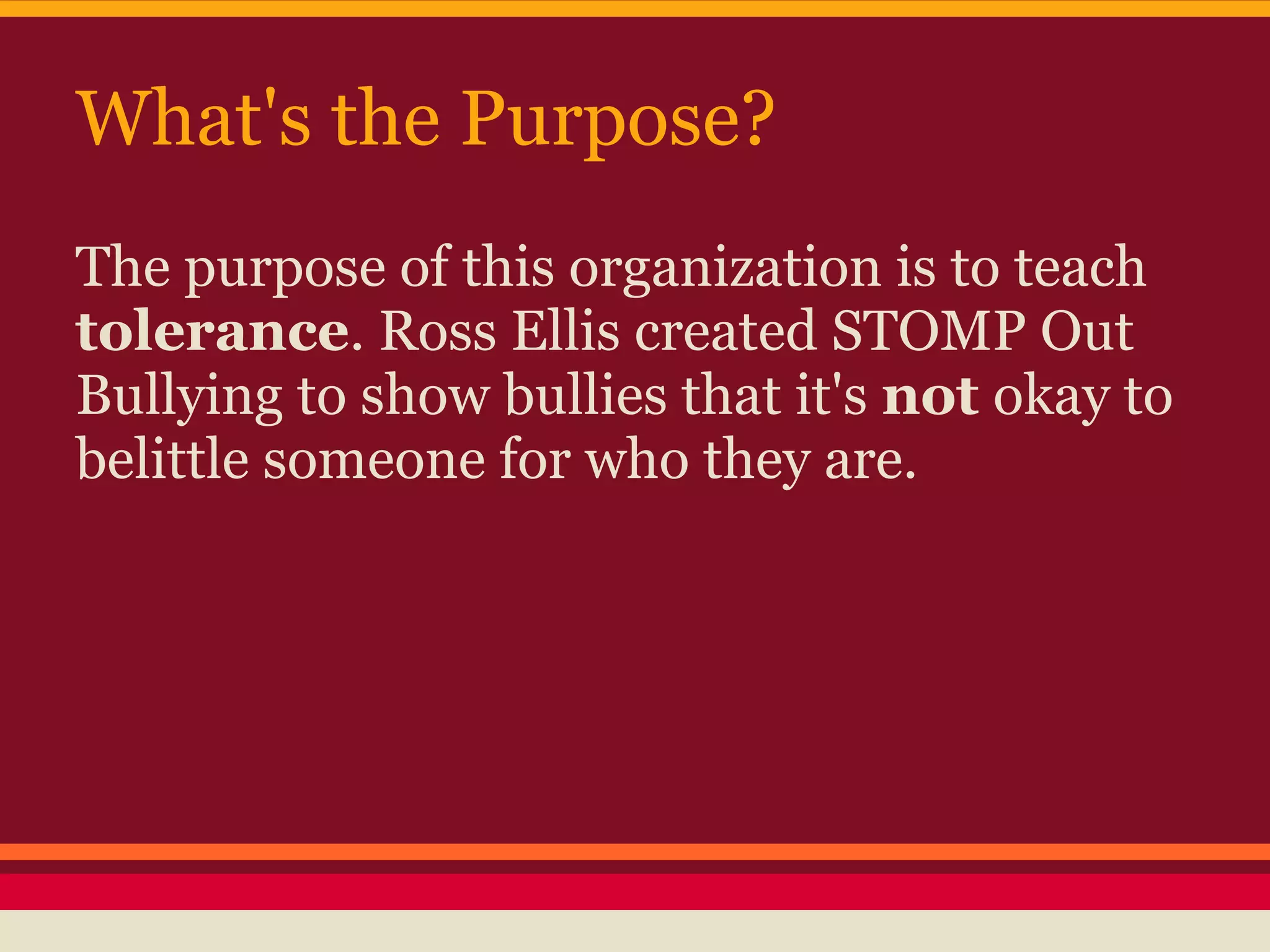 STOMP Out Bullying | PPT