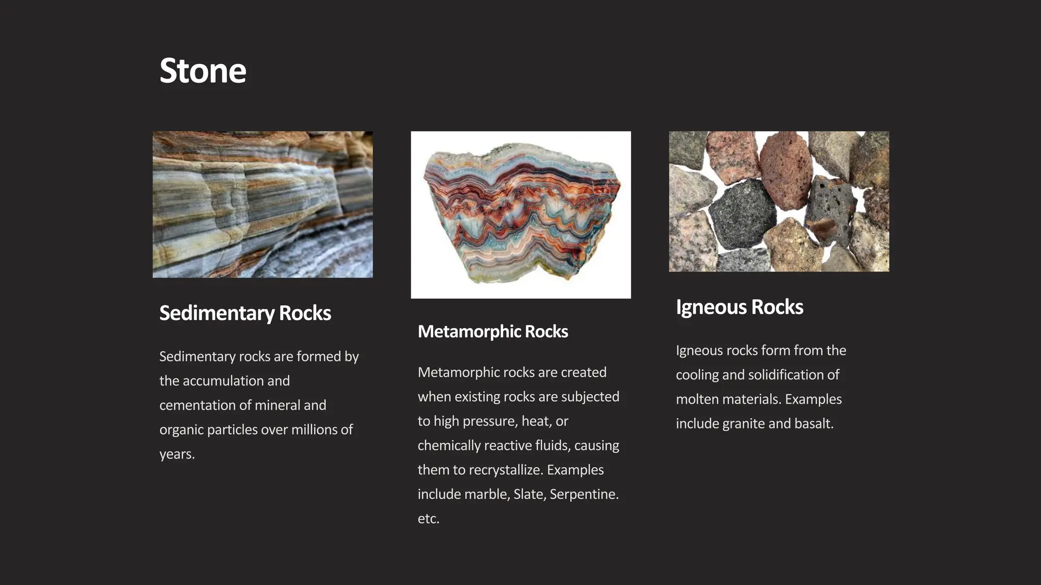 Stone and Details about the stone and types of all natural and man-made ...