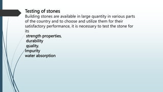 STONE as engineering materials in buildings | PPTX