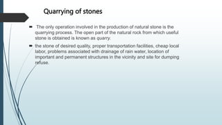 STONE as engineering materials in buildings | PPTX