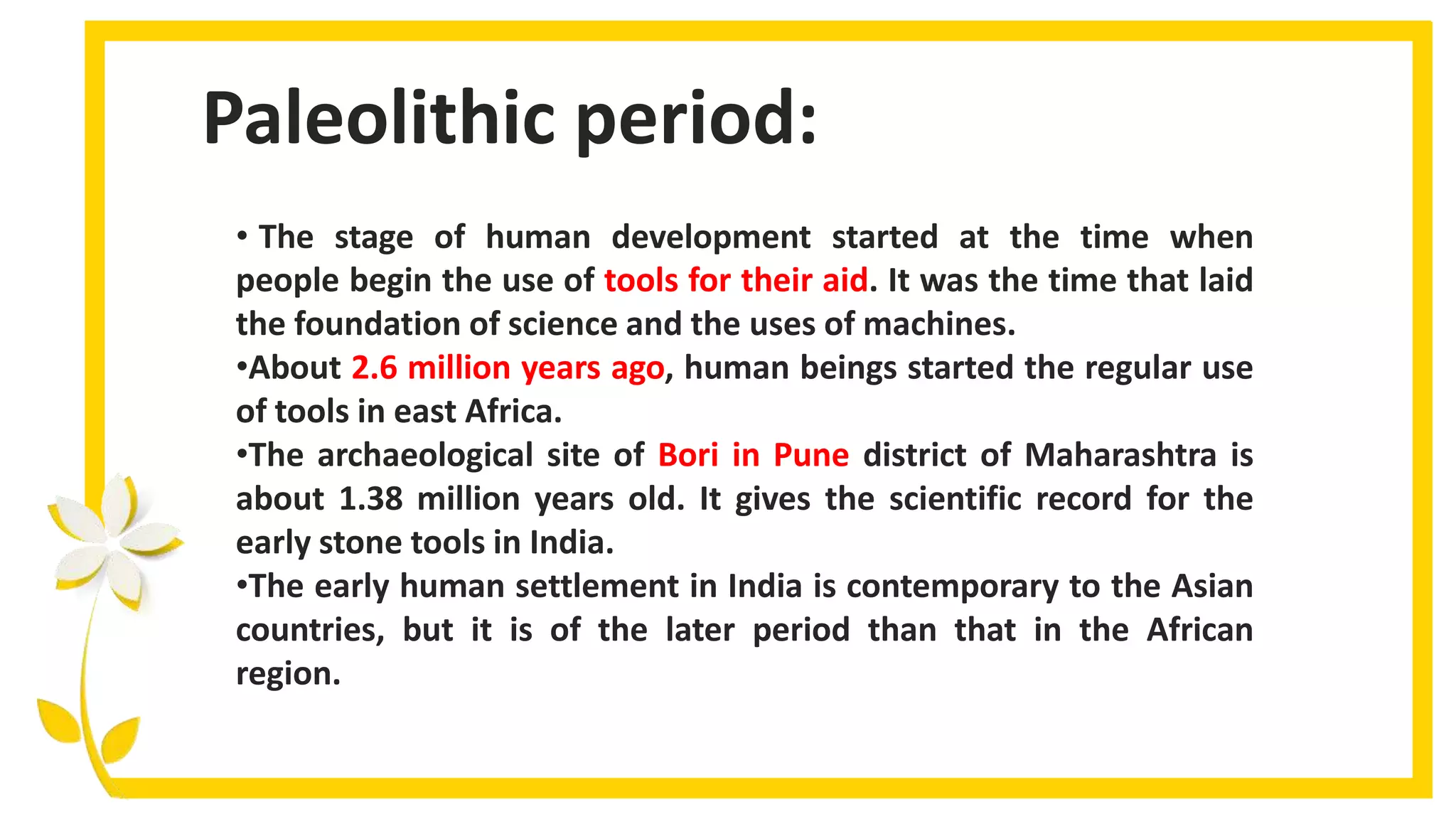 Stone age - Indian culture ppt | PPTX