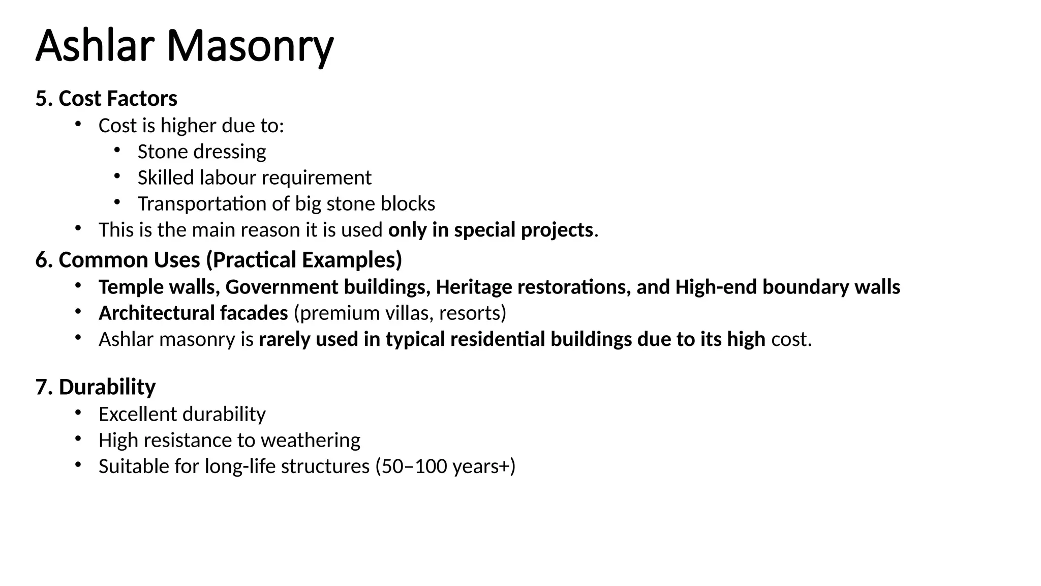 Masonry Construction: Stone and Brick Work | Civil Engineering | PPTX