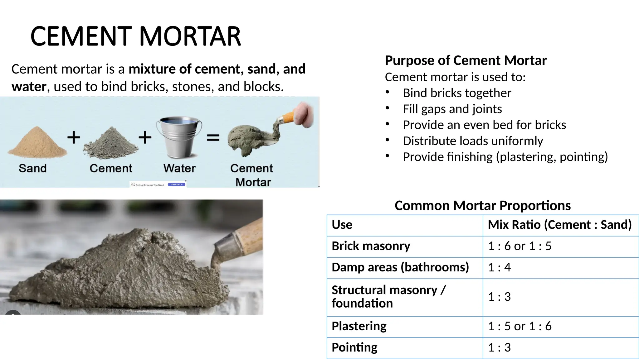 Masonry Construction: Stone and Brick Work | Civil Engineering | PPTX