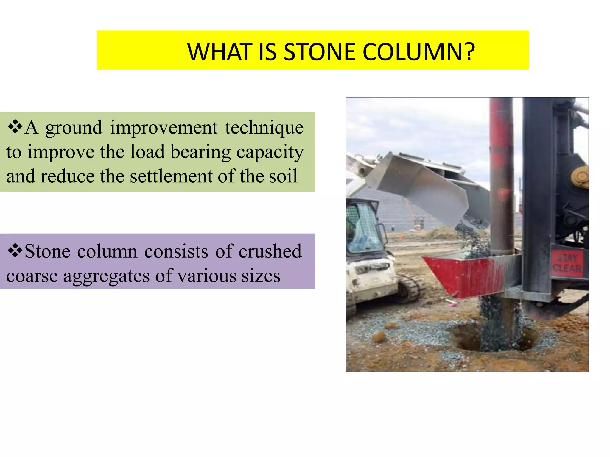 Ground improvement using vibro-stone technique | PPTX