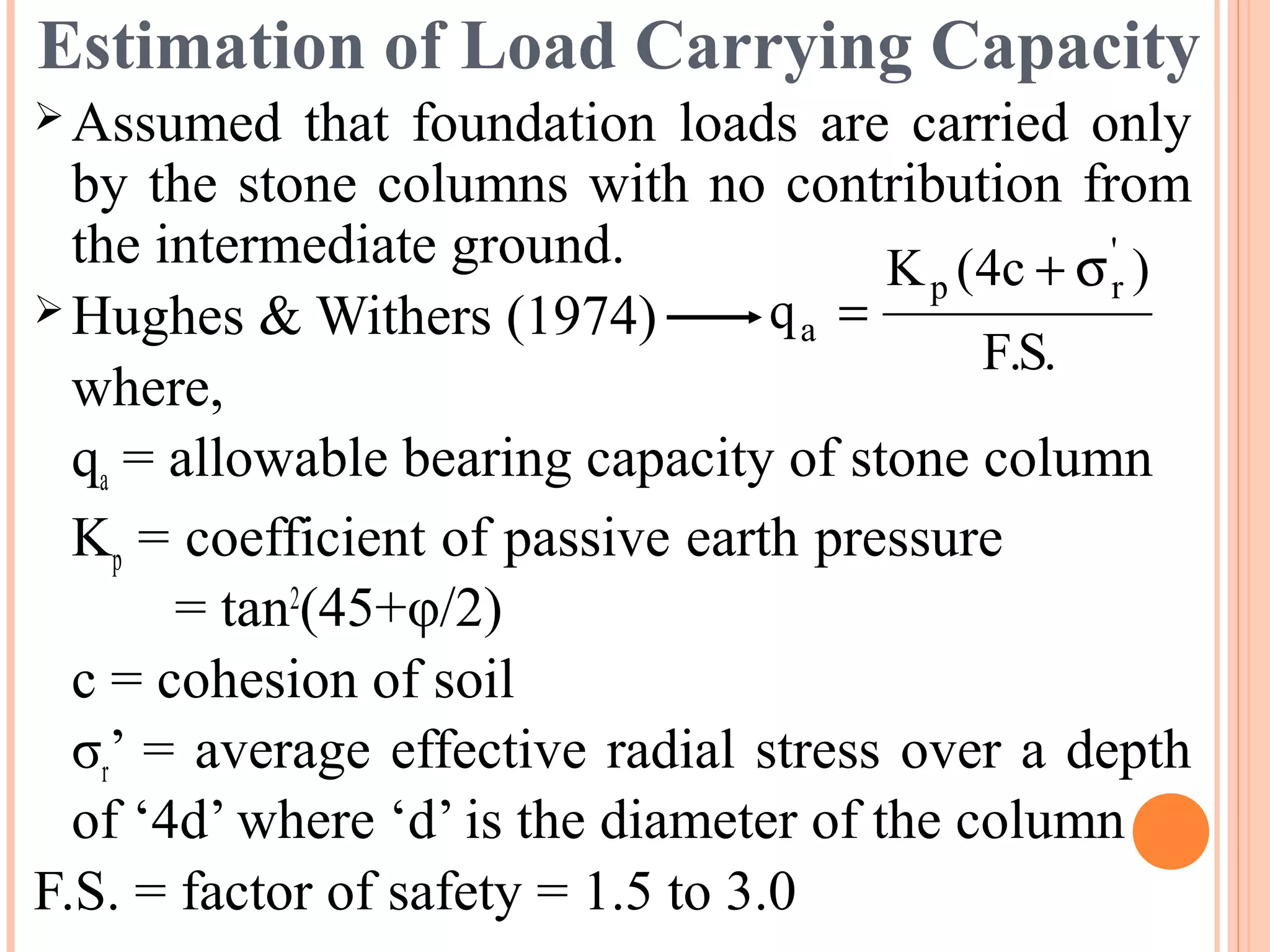 Stone columns - an overview(Ground improvement) | PPT