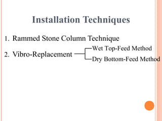 Stone columns - an overview(Ground improvement) | PPT