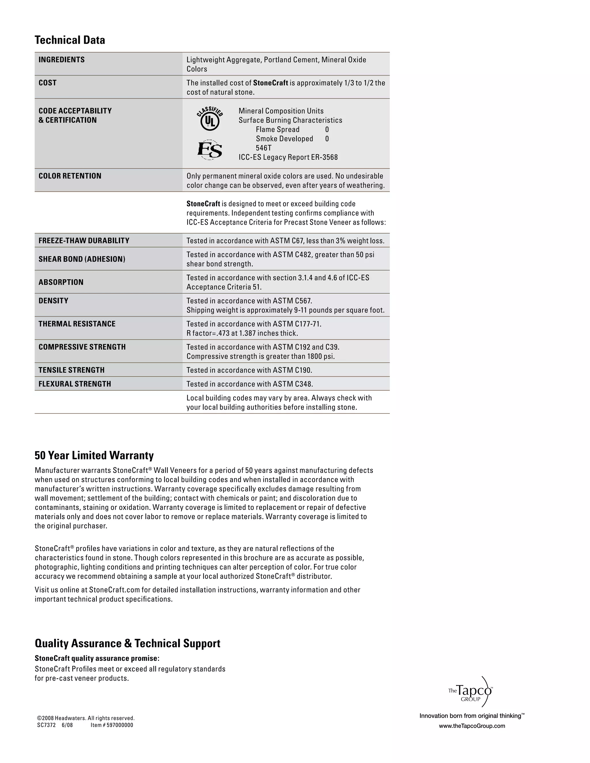 Stonecraft installation instructions | PDF