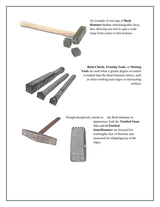 CUTTING TOOLS USED FOR CUTTING OF STONE PDF