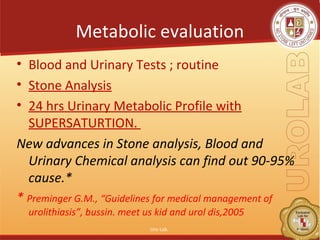 Stone disease evaluation in Pathology laboratory: Current prospective ...