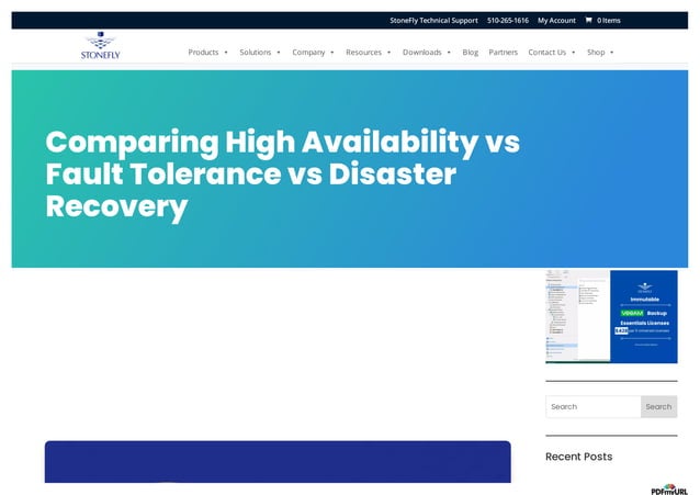 Contrasting High Availability, Fault Tolerance, and Disaster Recovery | PDF