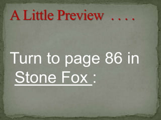 Stone fox booktalk | PPT