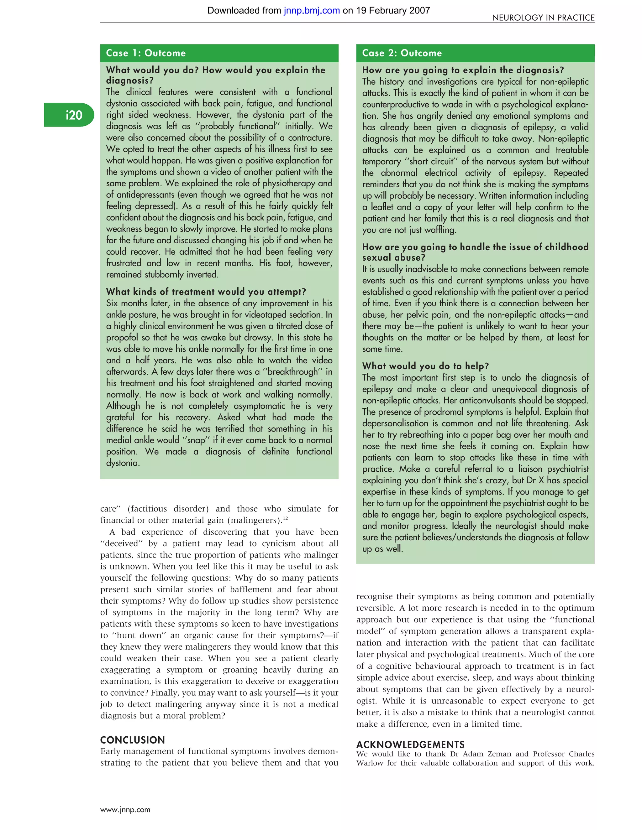 Stone functional symptoms_diagnosis_management | PDF