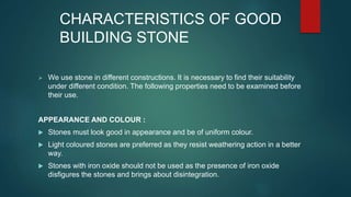 STONE: TYPES, USES, TESTS | PPTX