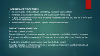 STONE: TYPES, USES, TESTS | PPTX