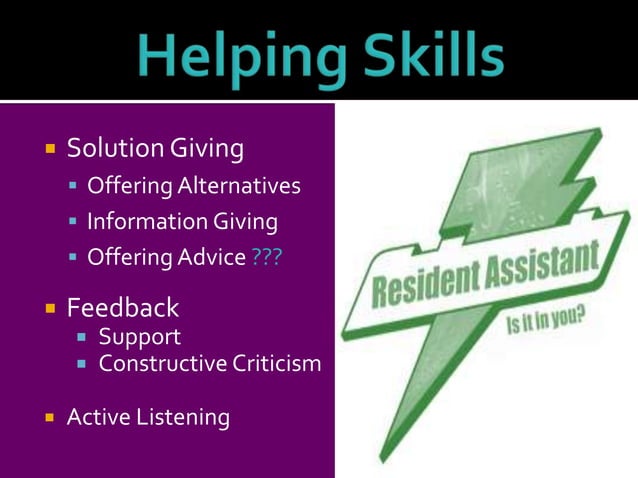 Bullying & The Role of the Resident Assistant | PPT