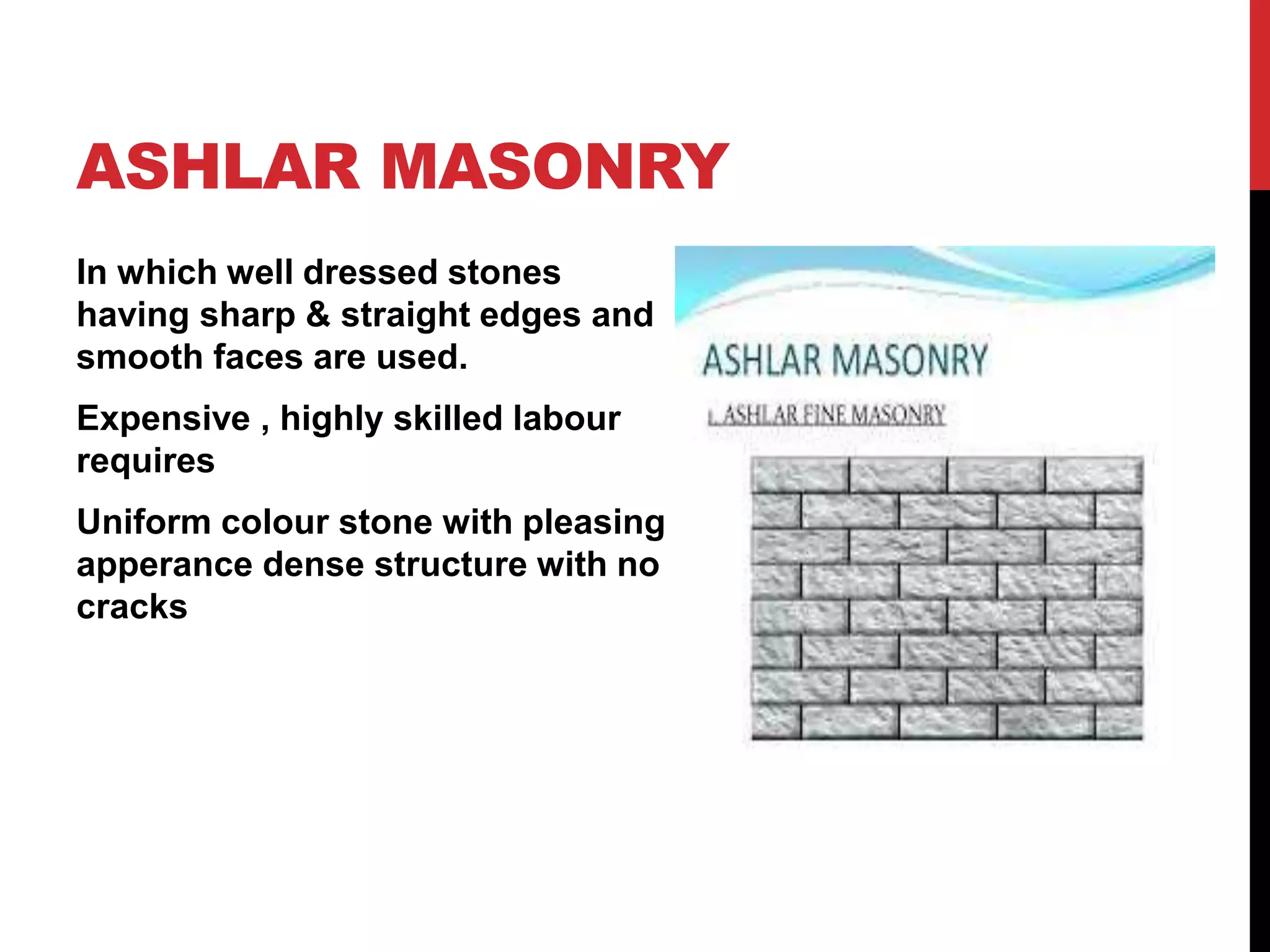 Stone masonary | PPTX
