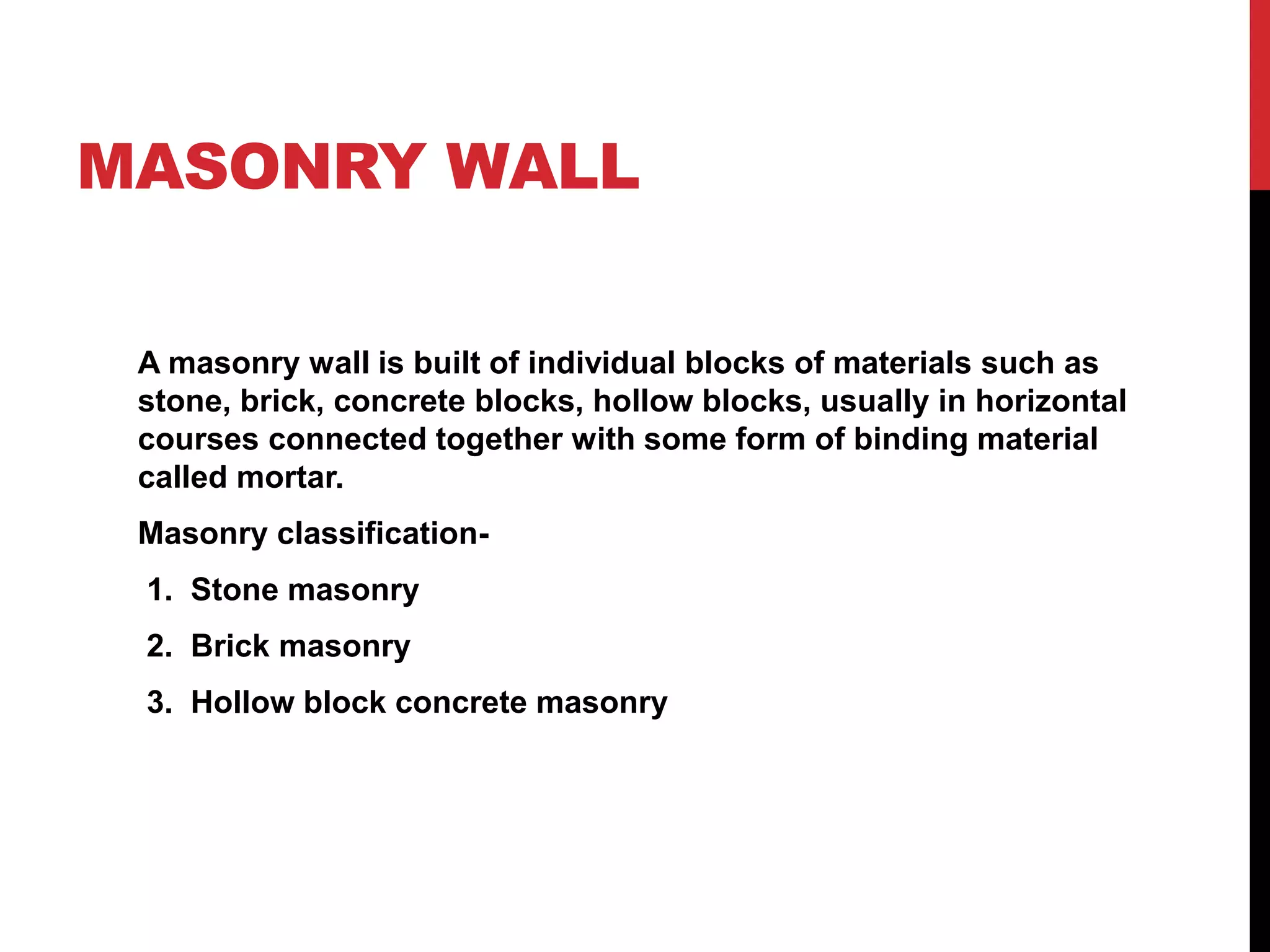 Stone masonary | PPTX