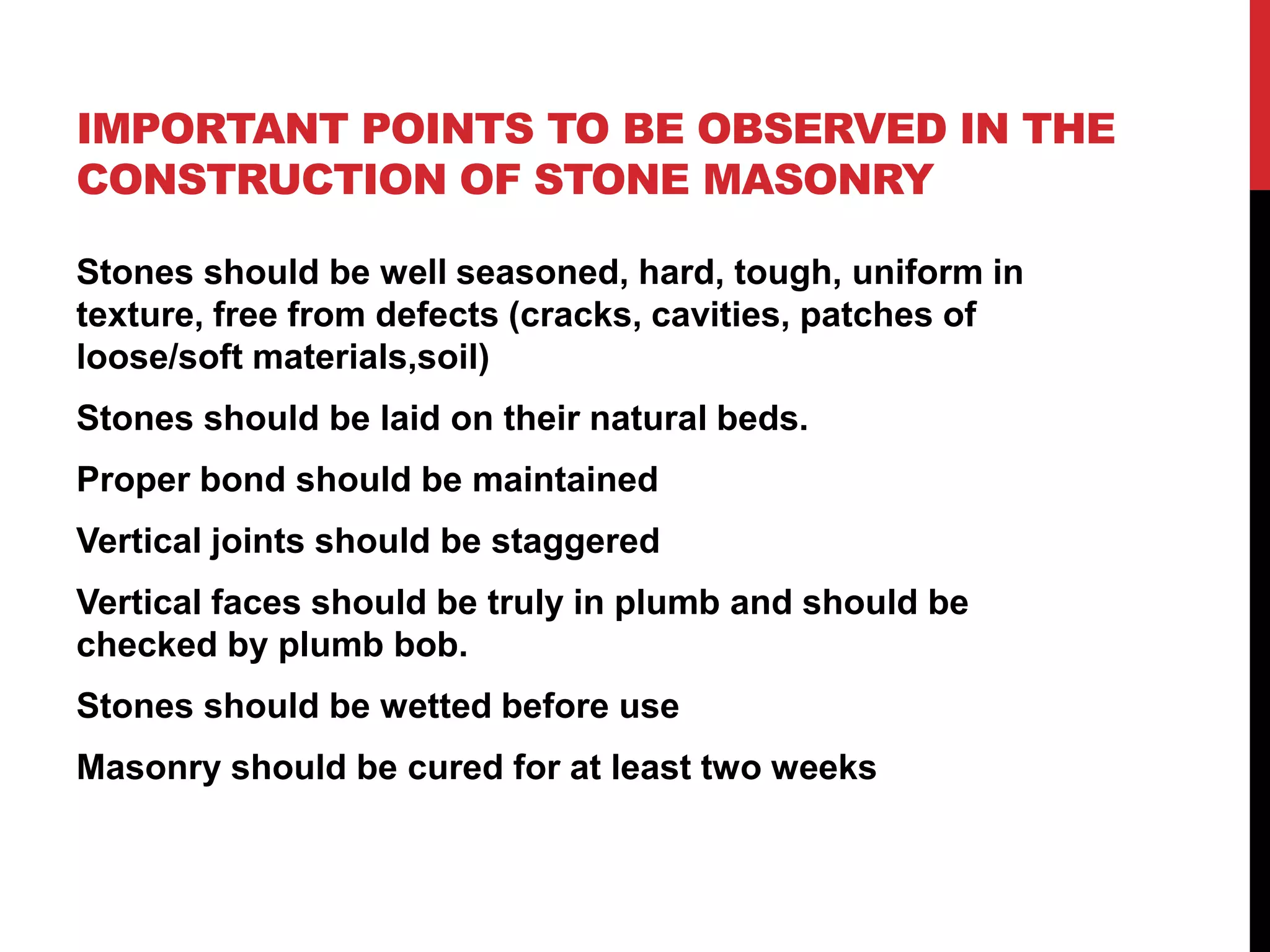 Stone masonary | PPTX