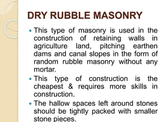Stone masonry | PPTX