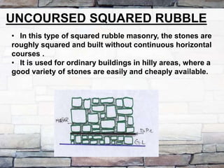 Stone masonry | PPTX
