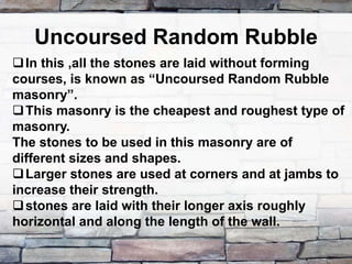 Stone masonry | PPTX