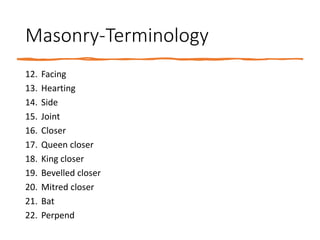 Stone masonry i | PPTX