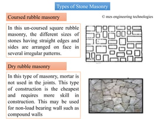 Stone masonry | PPTX