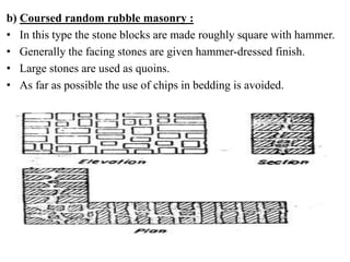 Stone Masonry and its types used in construction | PDF