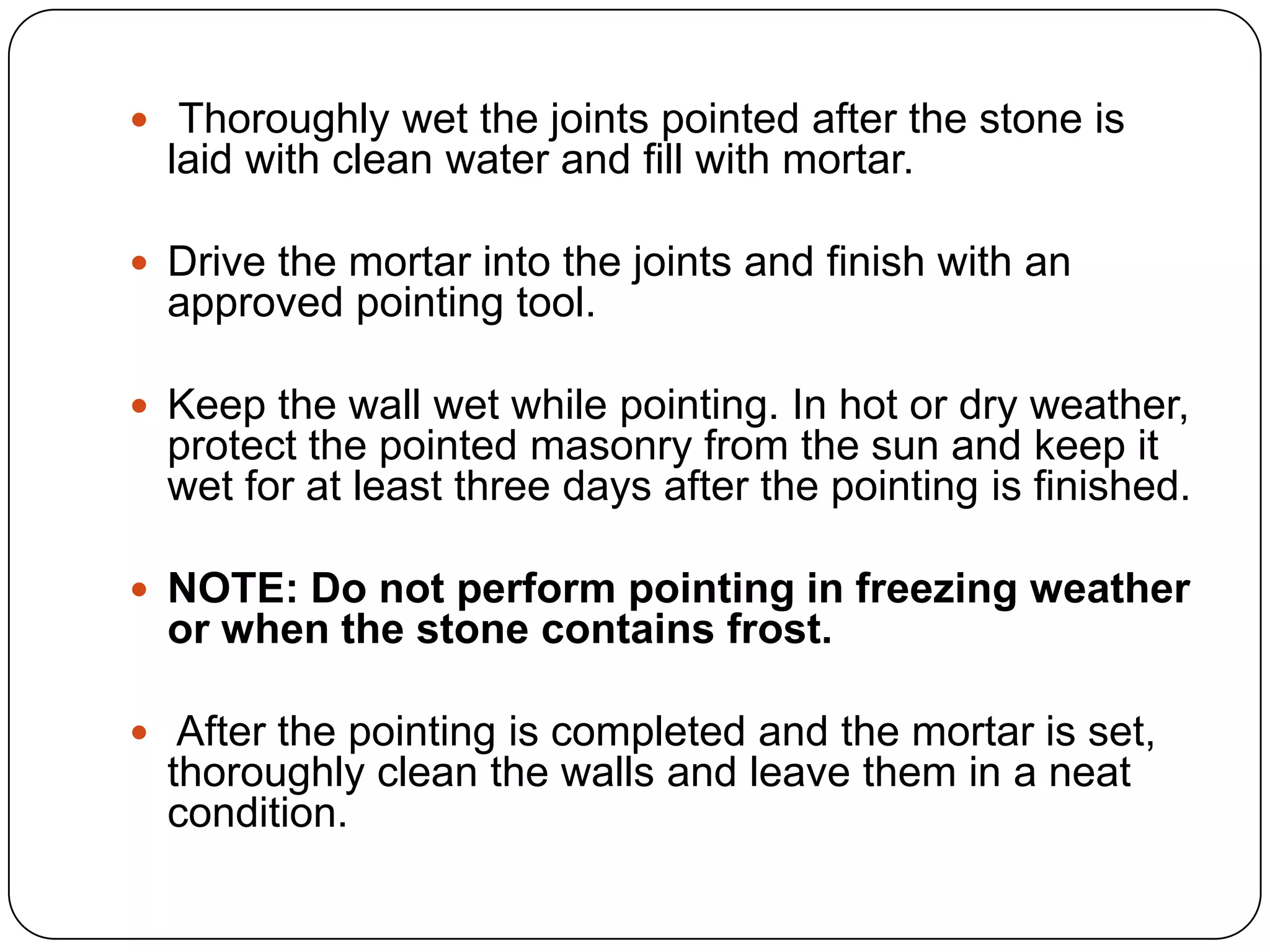 Stone Masonry BUILDING CONSTRUCTION | PPTX