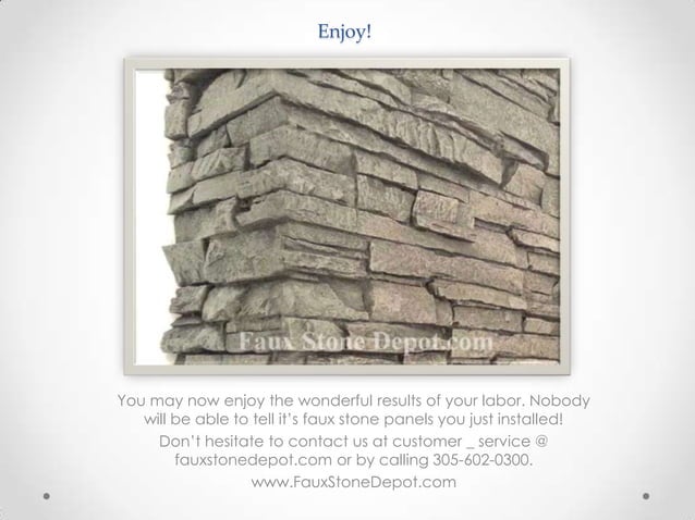 How To Install DIY Faux Stone Panels | PPTX