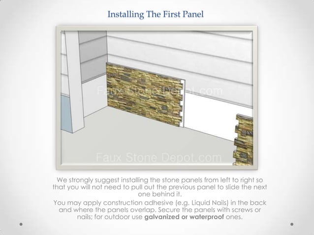 How To Install DIY Faux Stone Panels | PPTX