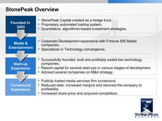 Stone Peak Presentation | PPT