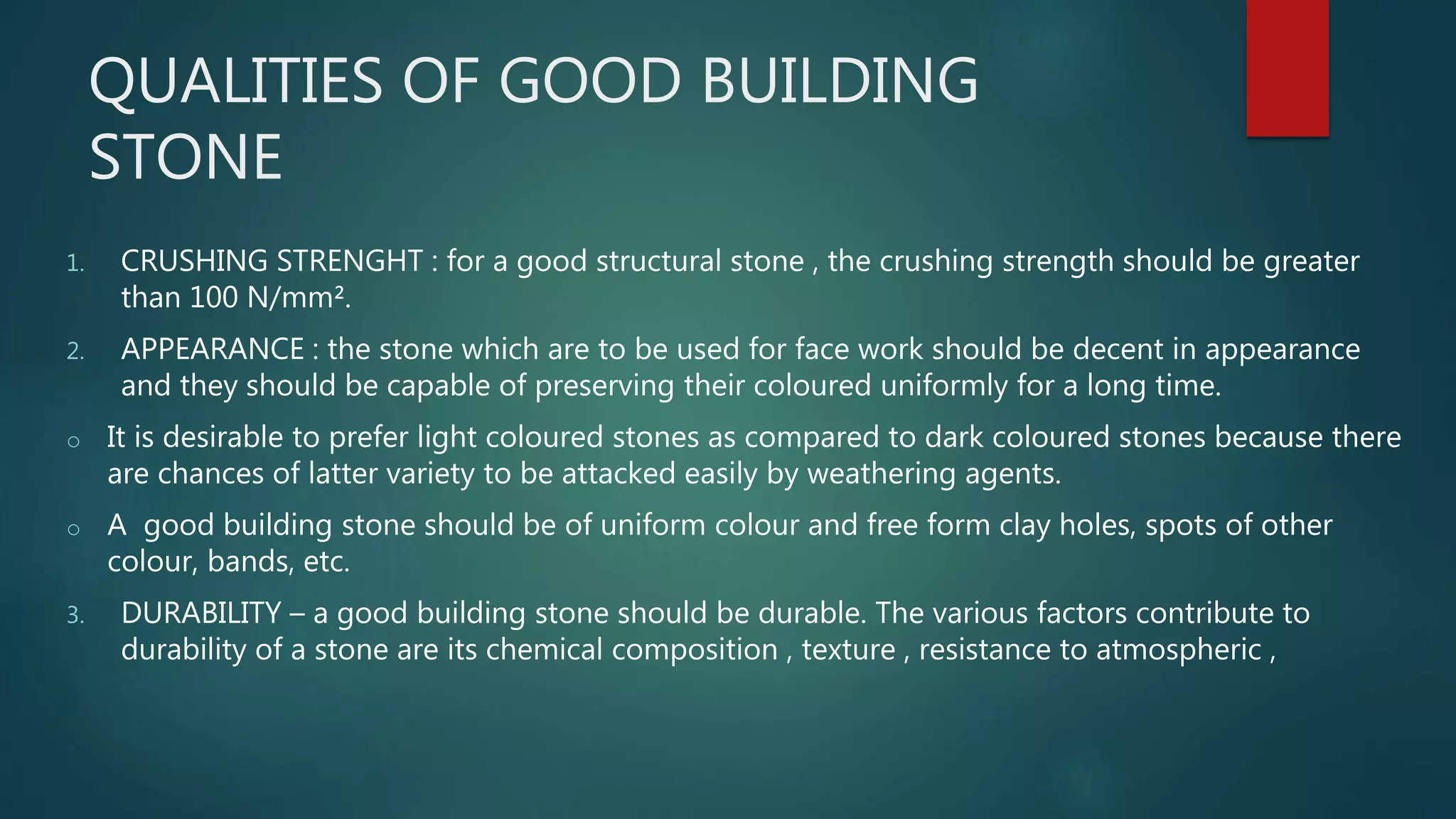 Stones and classifications of stones | PPTX