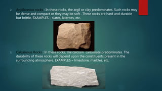 Stones and classifications of stones | PPTX