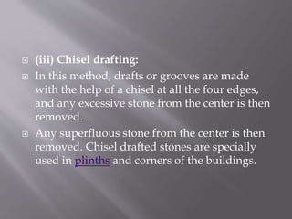 Stones dressing as a Building material and construction | PPTX