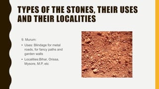 Stone types and finishes | PPTX