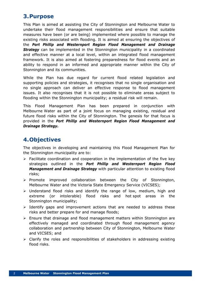 Stonnington Flood Management Plan - Grace's revised version October ...