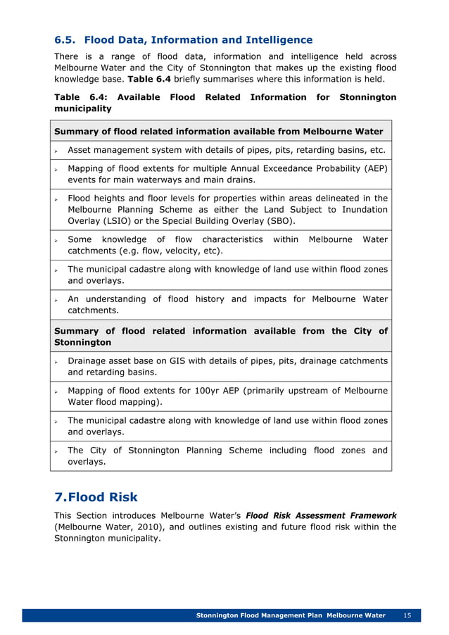 Stonnington Flood Management Plan - Grace's revised version October ...