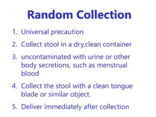 stool anaysis, feces analysis for detection | PPT