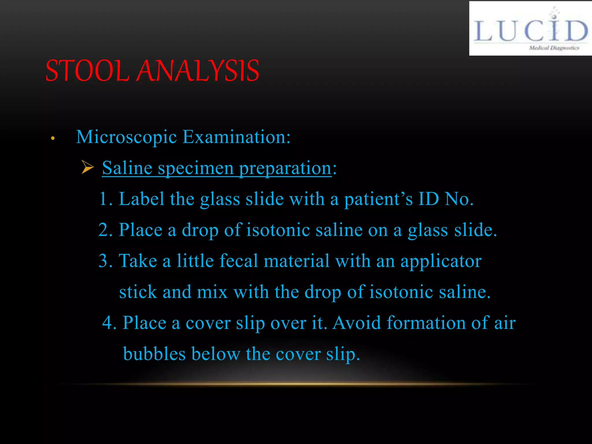 Stool analysis | PPT