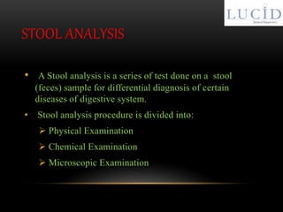 Stool analysis | PPTX