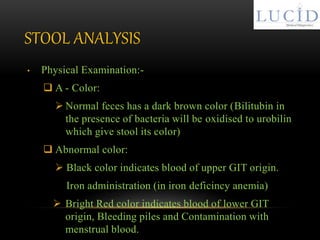 Stool analysis | PPTX