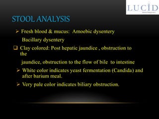 Stool analysis | PPTX