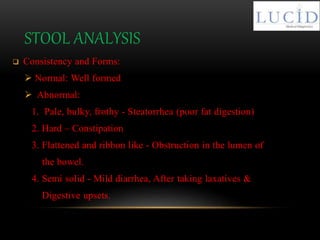 Stool analysis | PPTX
