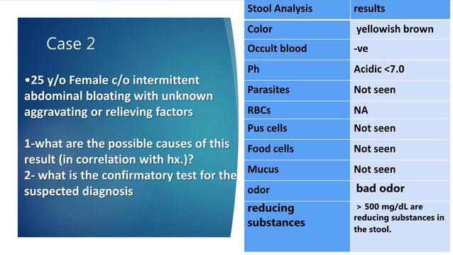 Stool Analysis Interpretation | PPTX | Digestive Disorders | Diseases ...