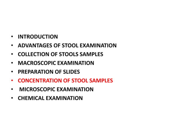 Stool Examination | PPTX
