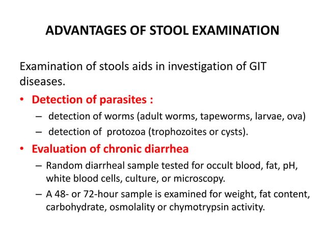 Stool Examination