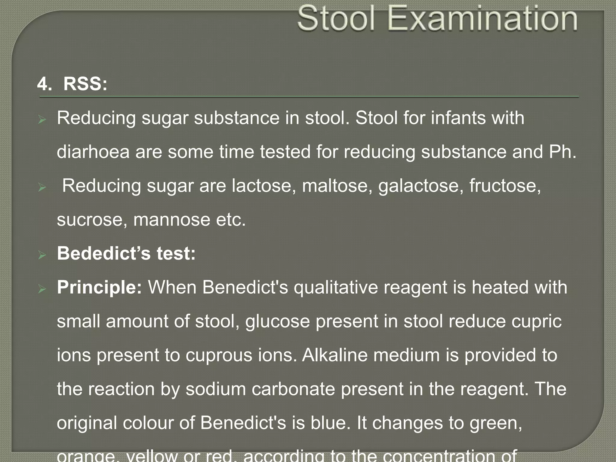 Stool examination | PPTX | Digestive Disorders | Diseases and Conditions